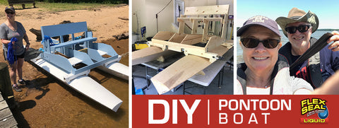 DIY-er Waterproofs Handcrafted Pontoon Boat – Flex Seal Canada